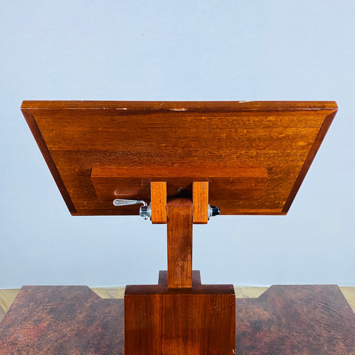 Vintage Table with Height Adjustable Lectern Stand for sale at Pamono
