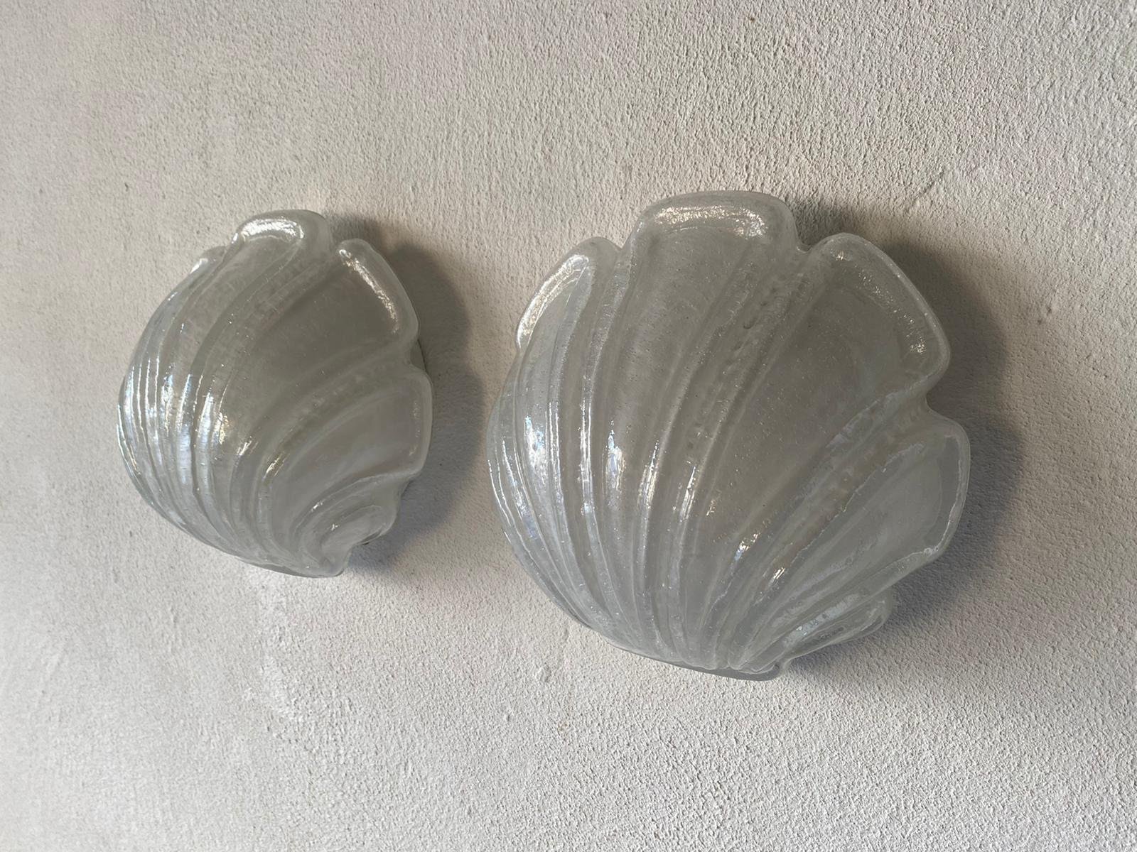 Glass Shell Shaped 3087 Sconces from Limburg, Germany, 1980s for sale ...