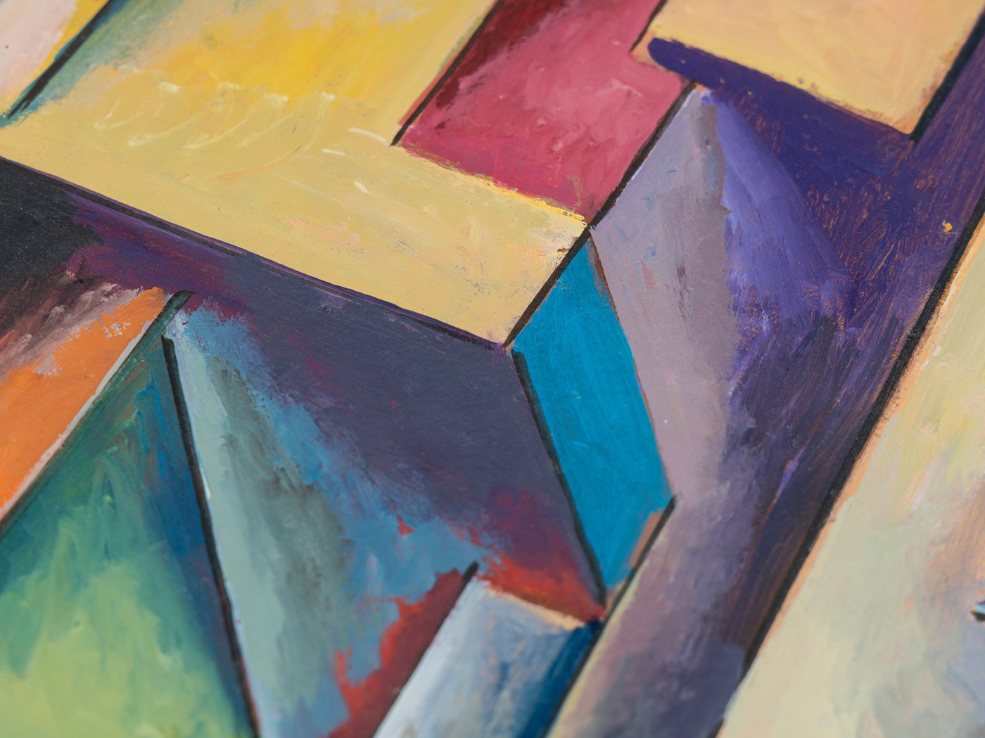 Valentin Rusin, Avantgarde 1, acrilico su faesite, con cornice in ...