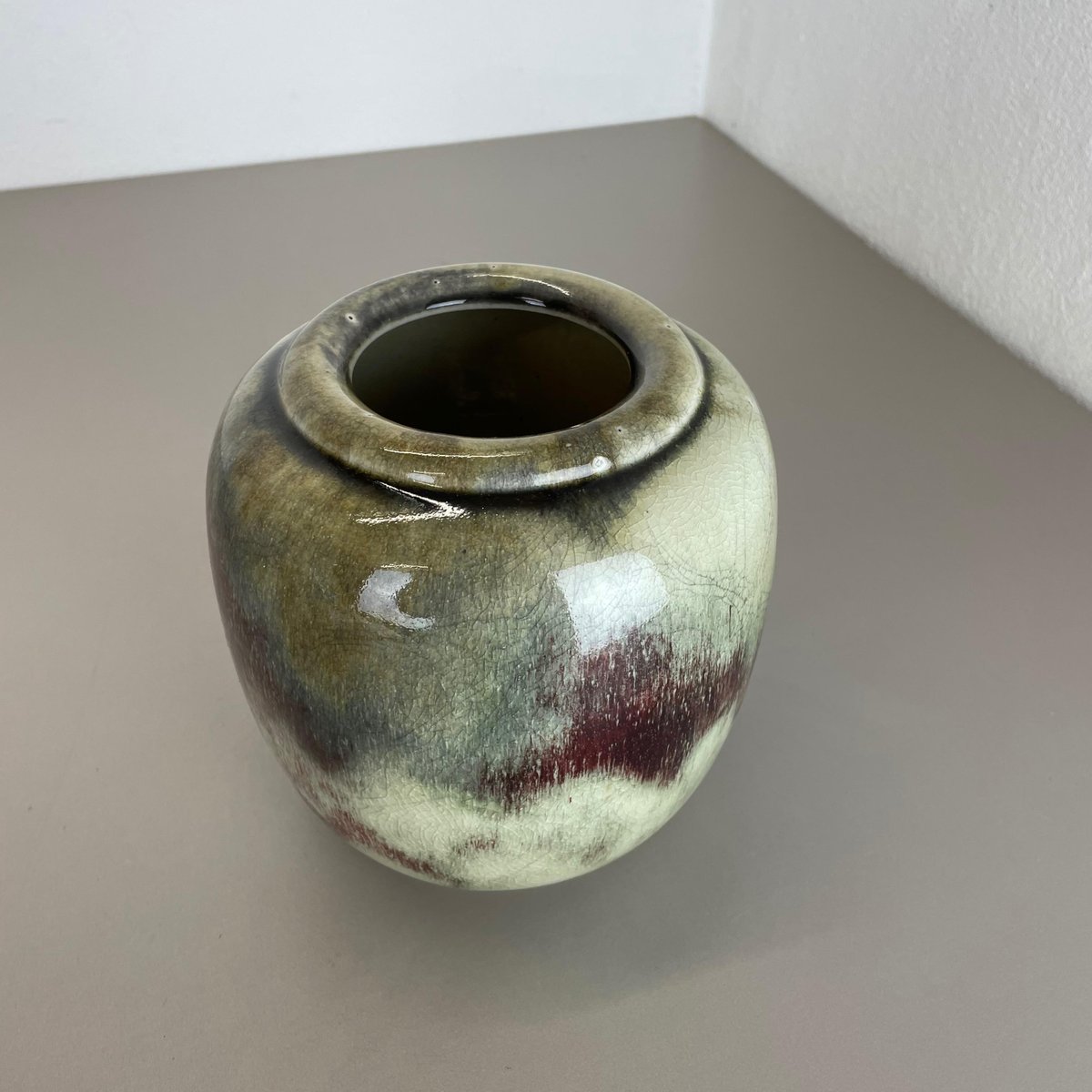 Art Deco Abstract Bauhaus Pottery Vase by WMF Ikora, Germany, 1930s for ...