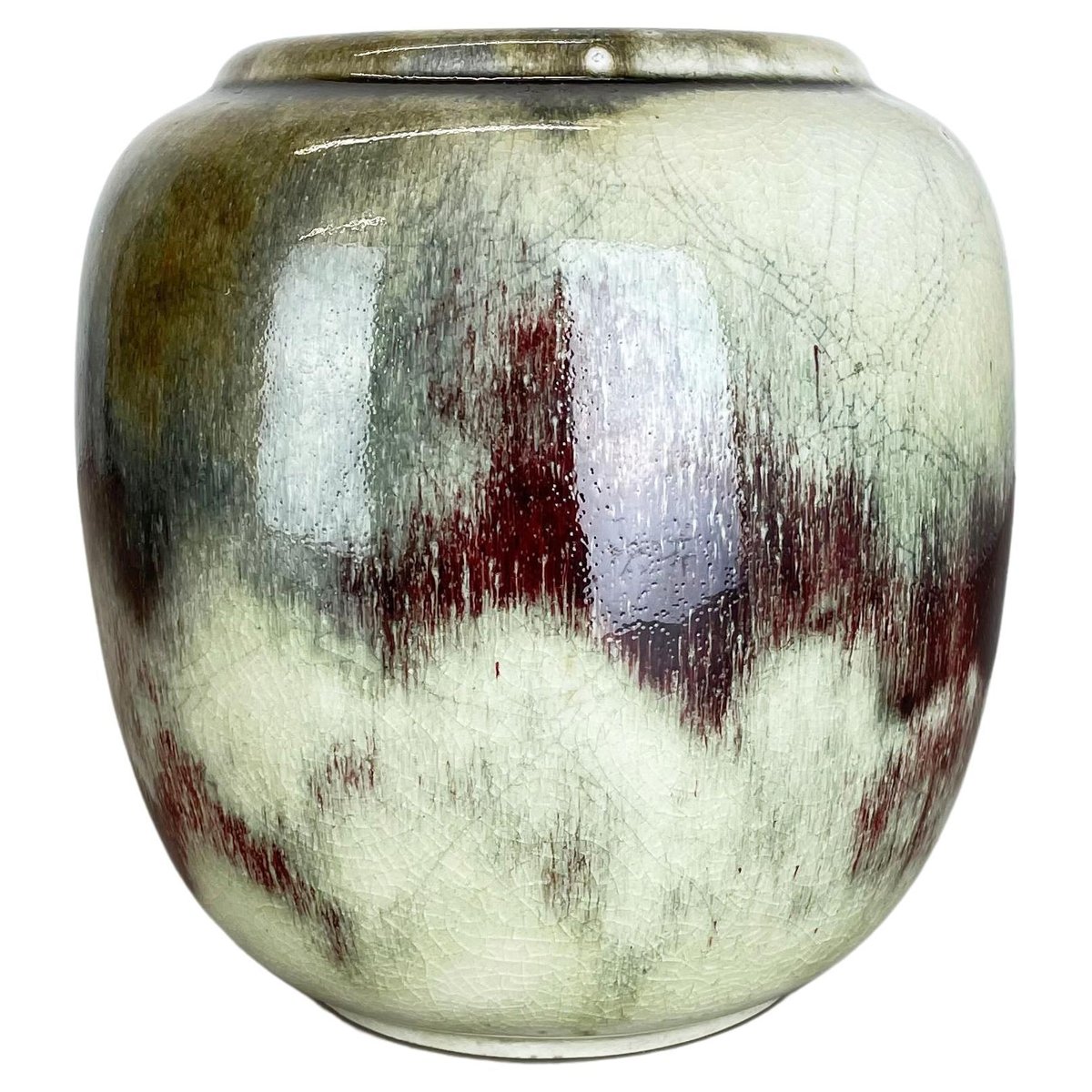 Art Deco Abstract Bauhaus Pottery Vase by WMF Ikora, Germany, 1930s for ...
