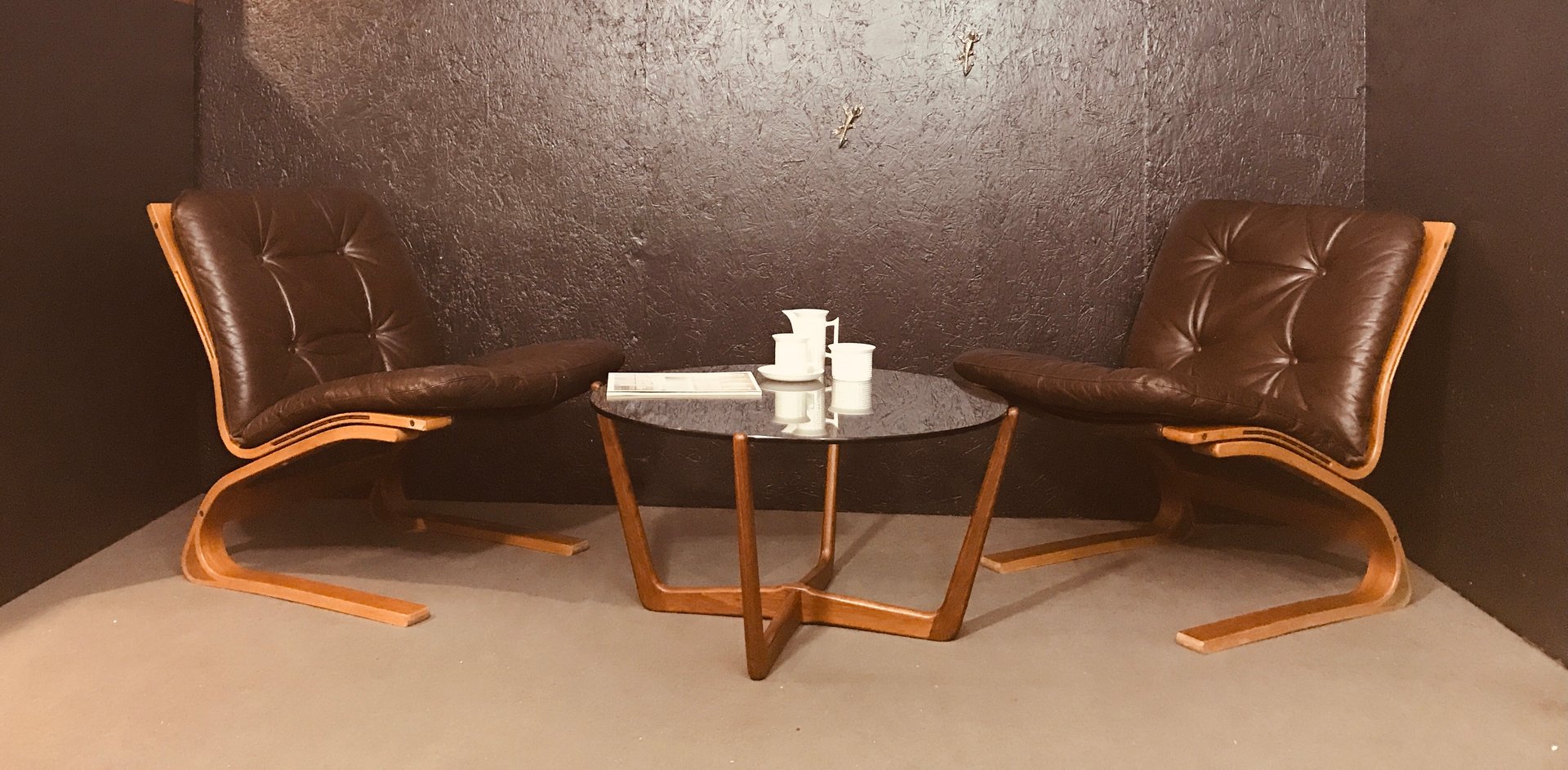 Solid Teak Coffee Table by Lebus for sale at Pamono