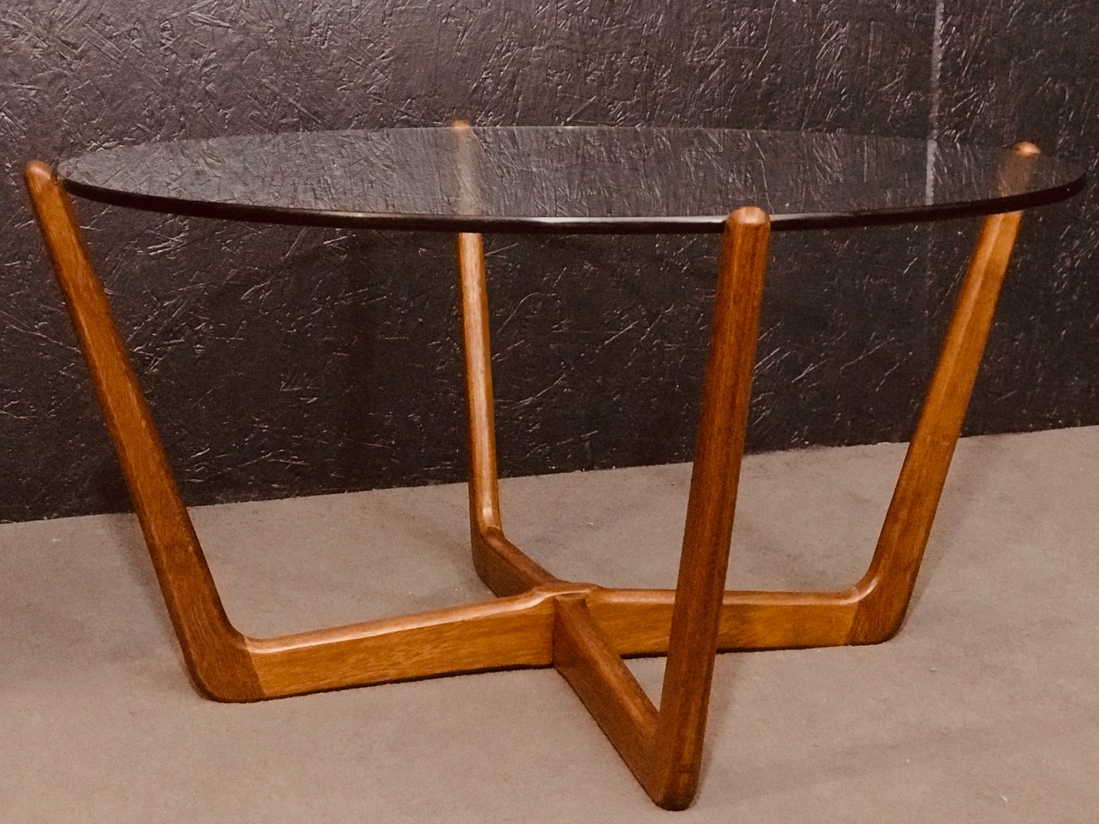Solid Teak Coffee Table by Lebus for sale at Pamono