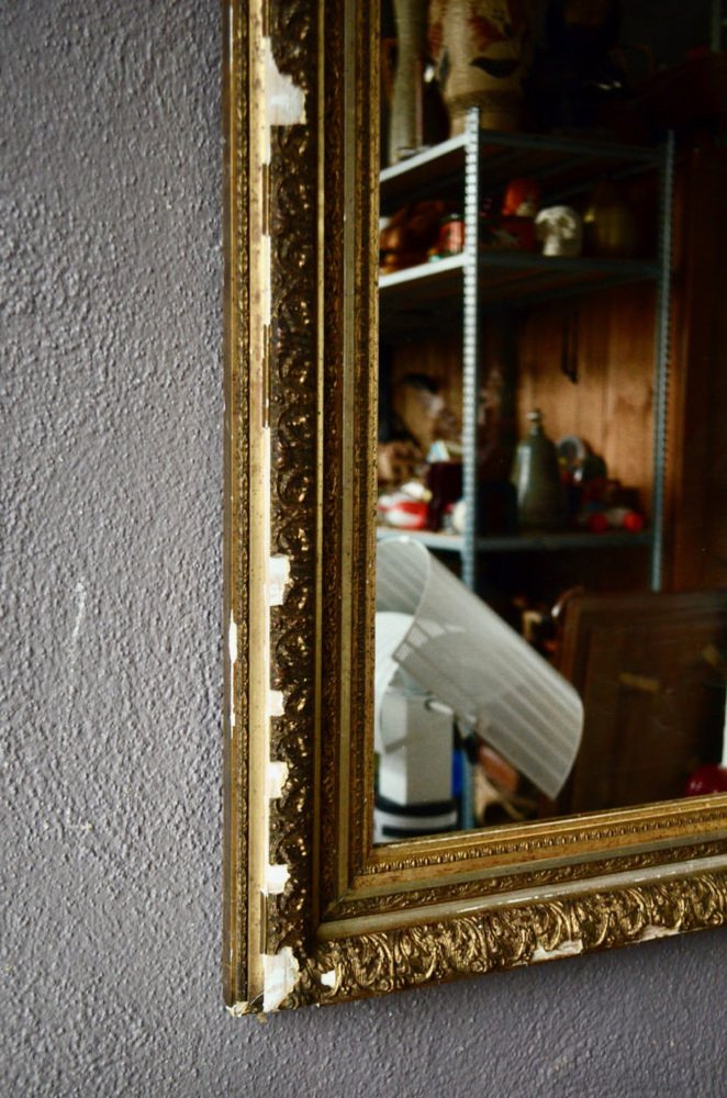 Large Bohemian Golden Mirror for sale at Pamono