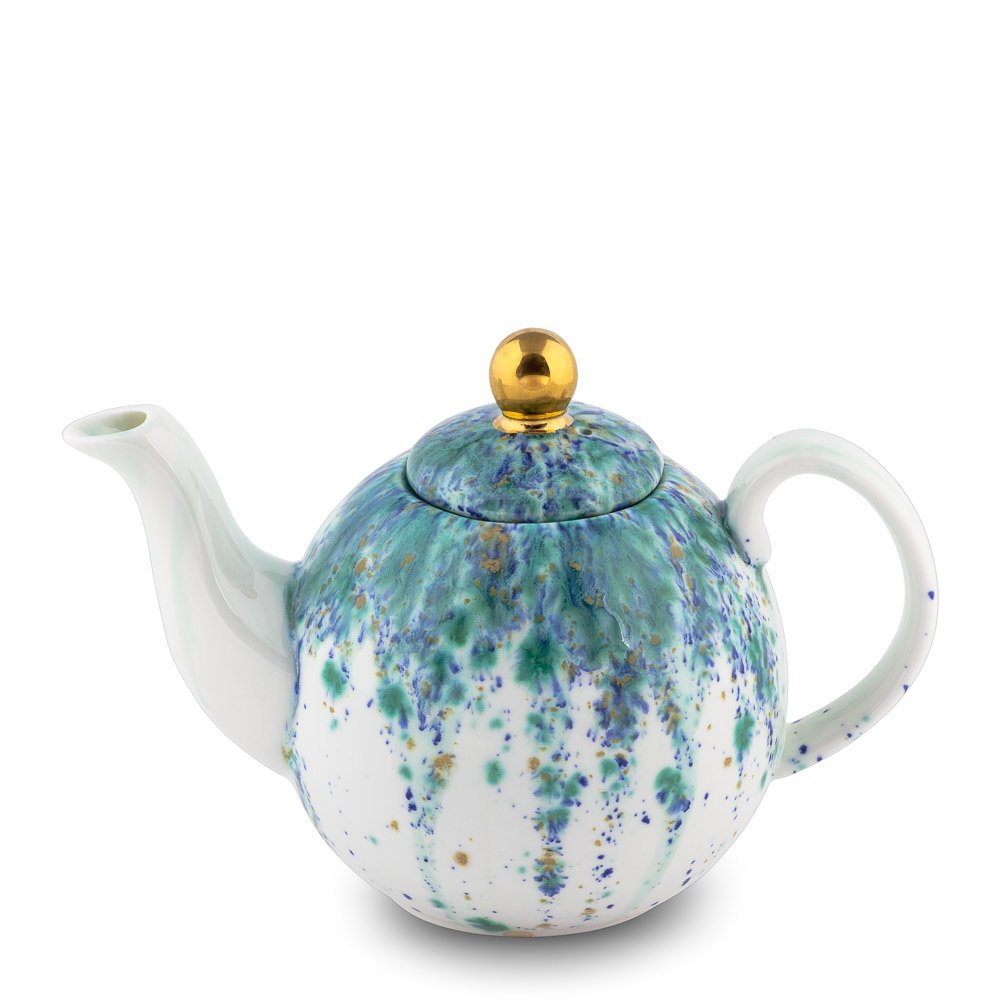 Teapot 60cl Blue Marble for sale at Pamono