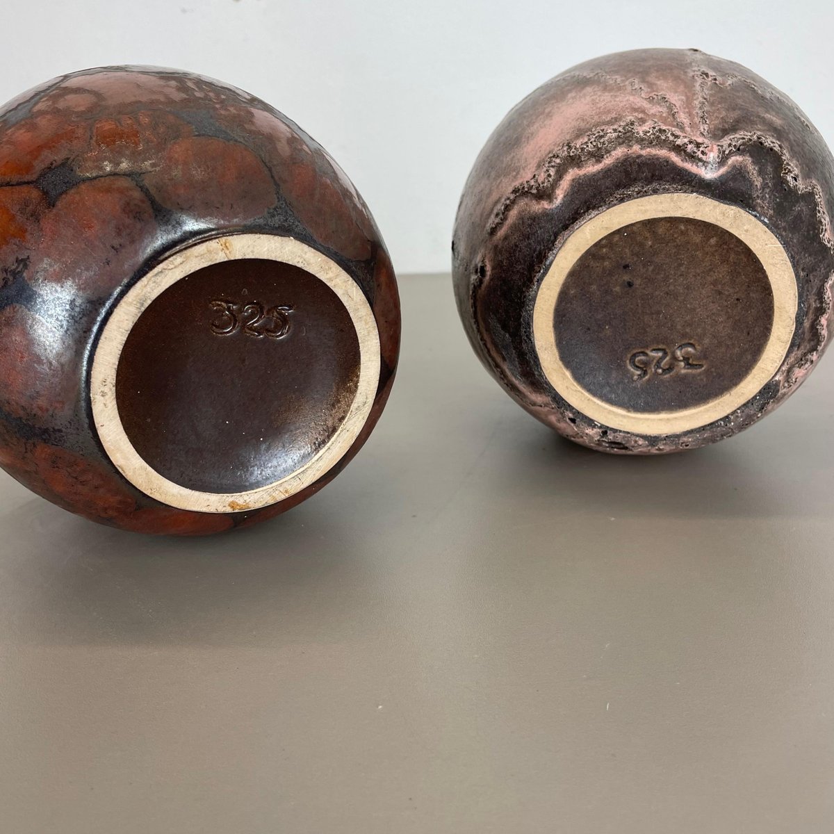 Fat Lava Pottery Vases by Ruscha, Germany, 1960s, Set of 2 for sale at ...