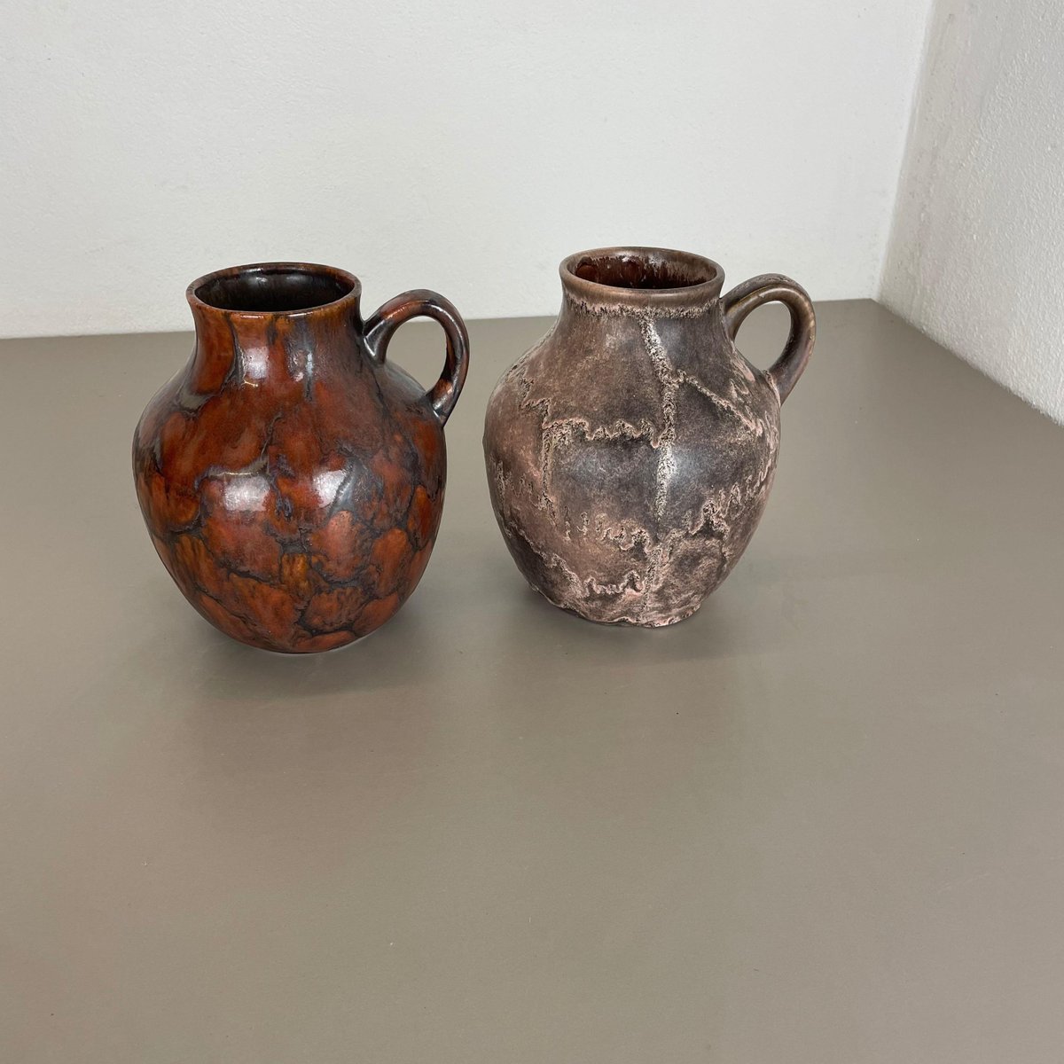 Fat Lava Pottery Vases by Ruscha, Germany, 1960s, Set of 2 for sale at ...