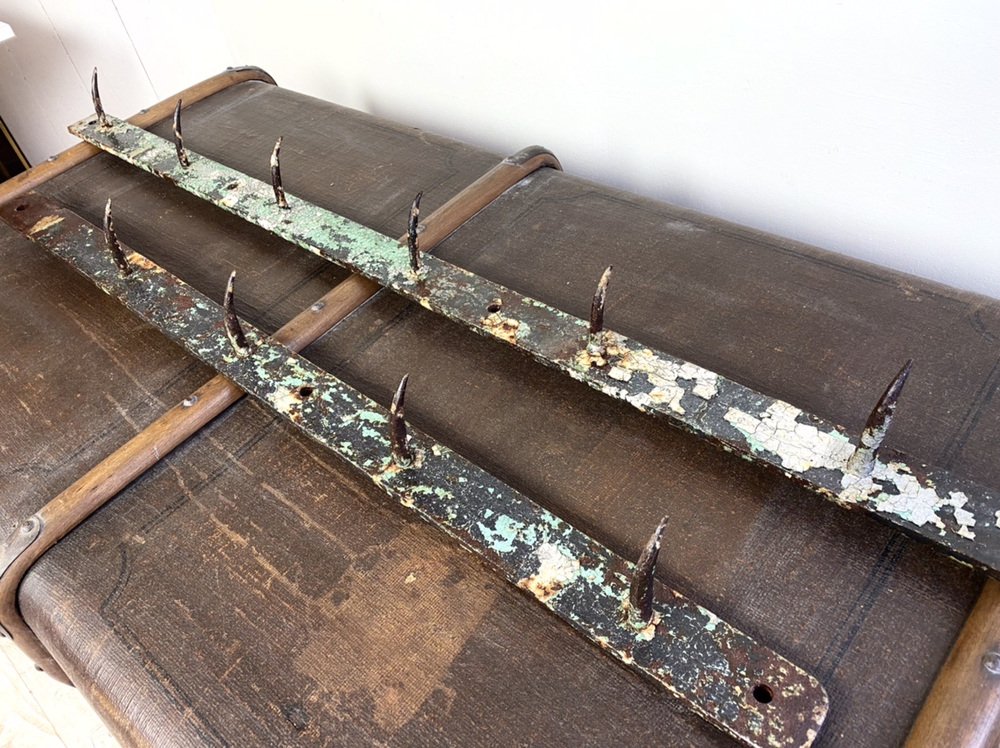 Antique Industrial Wrought Iron Butchers Shop Meat Rack, 1900s, Set of ...