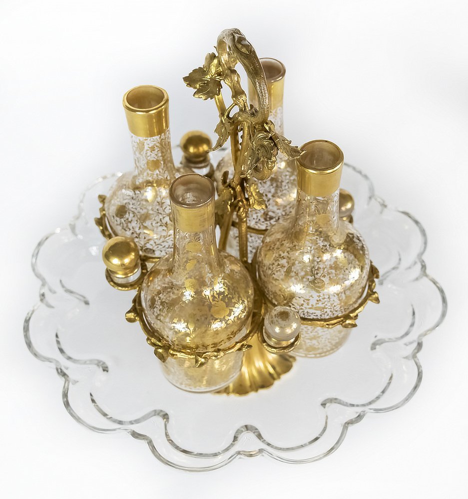 Antique Baccarat Crystal Liquor Decanter/Carafe Carousel Set for sale ...