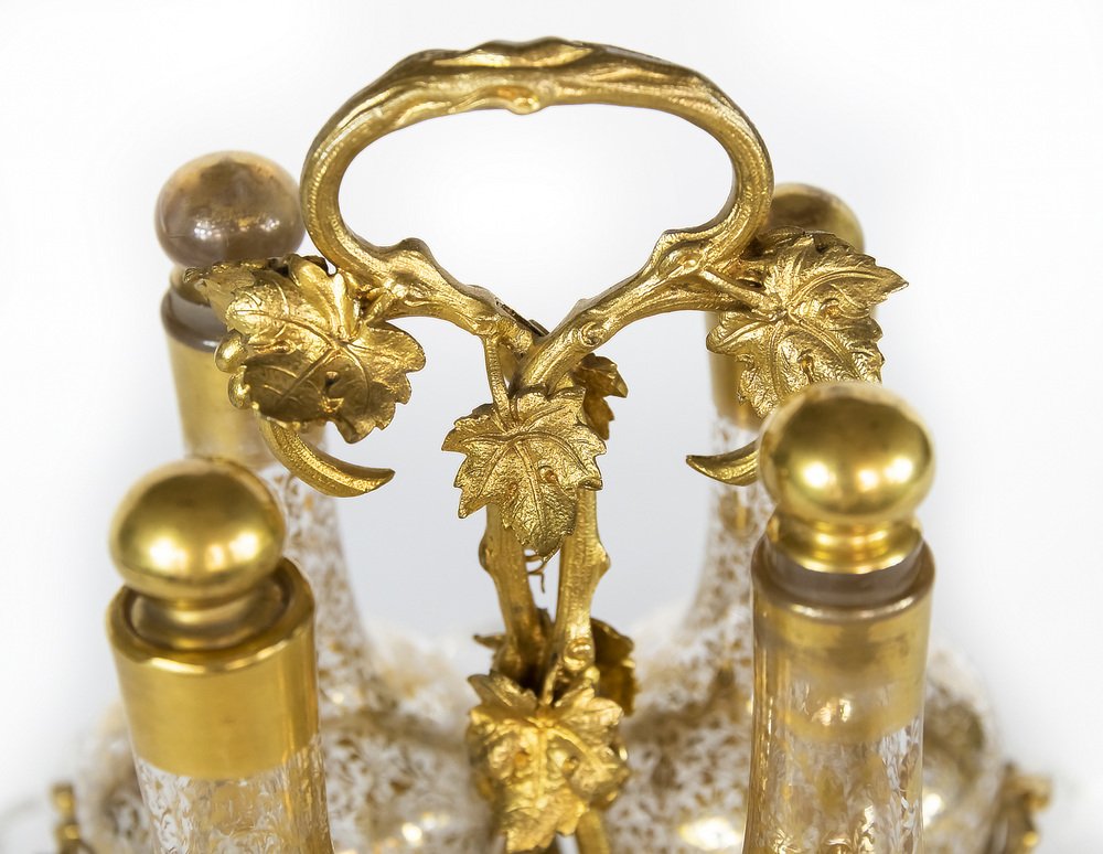 Antique Baccarat Crystal Liquor Decanter/Carafe Carousel Set for sale ...