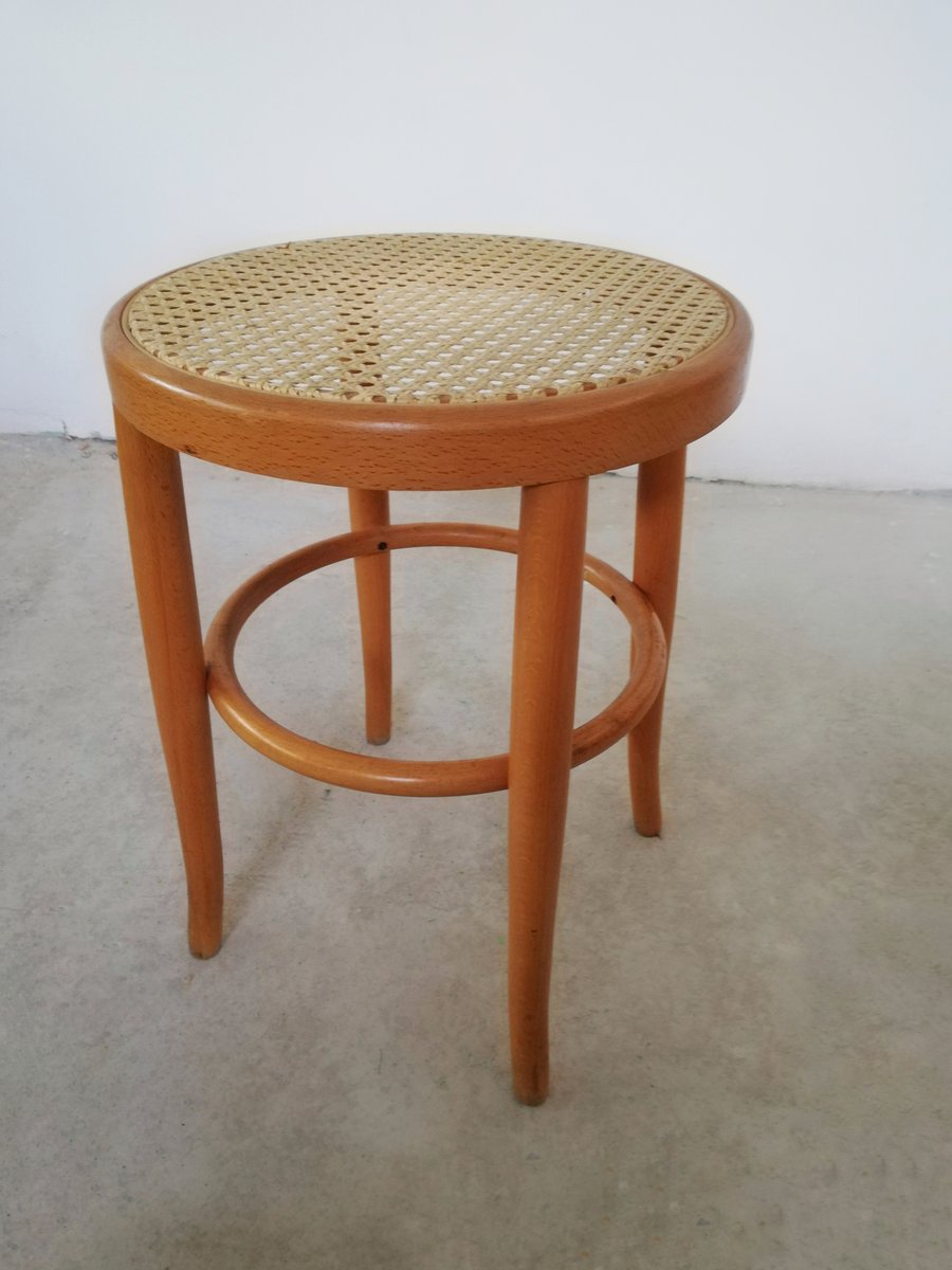 Wiener Hocker aus Holz & Stroh bei Pamono kaufen