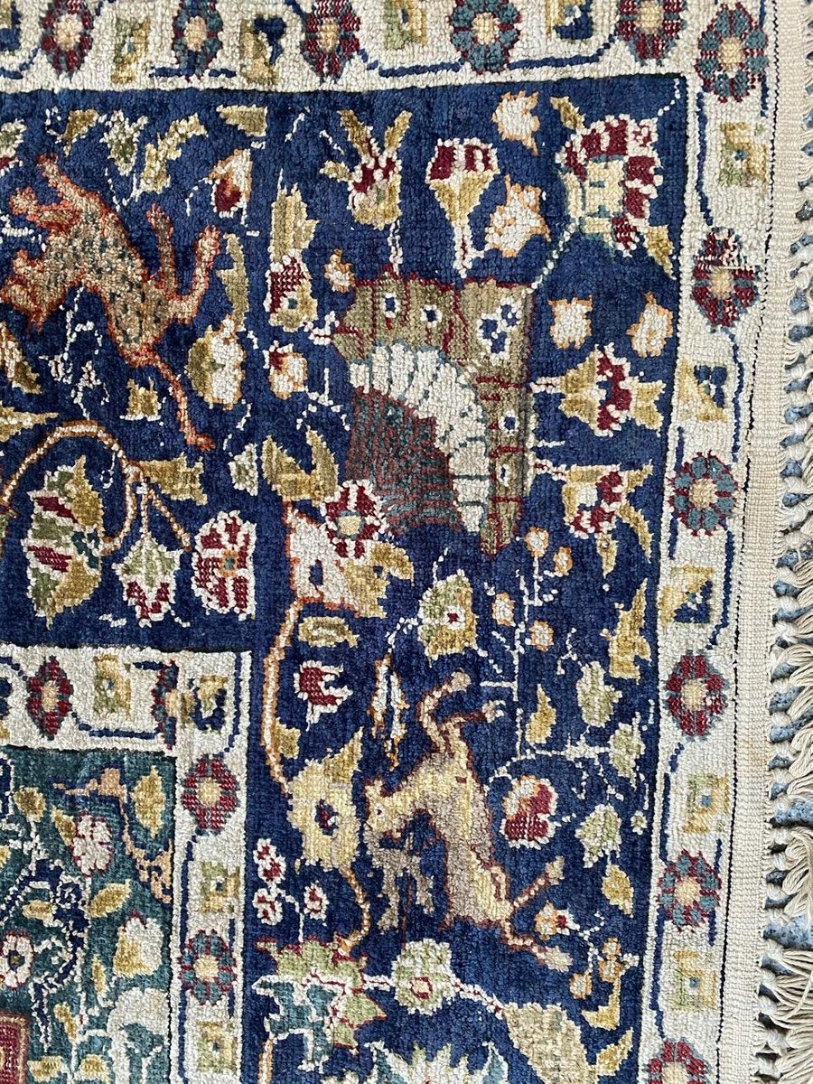 Antique Turkish Silk Kayseri Rug for sale at Pamono