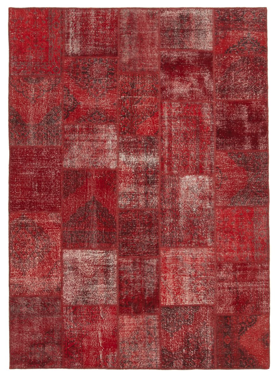 Red Patchwork Rug for sale at Pamono