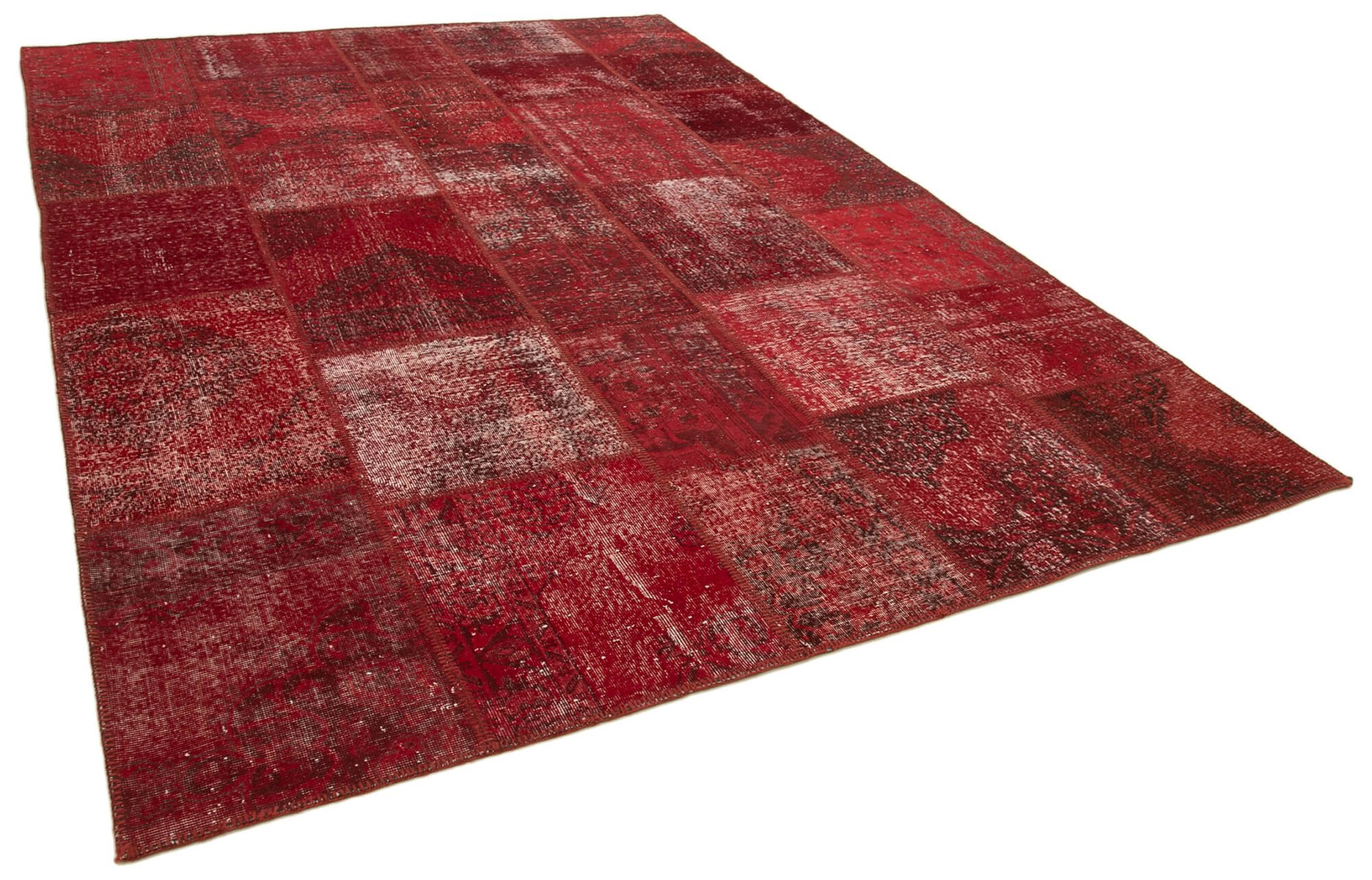 Red Patchwork Rug for sale at Pamono