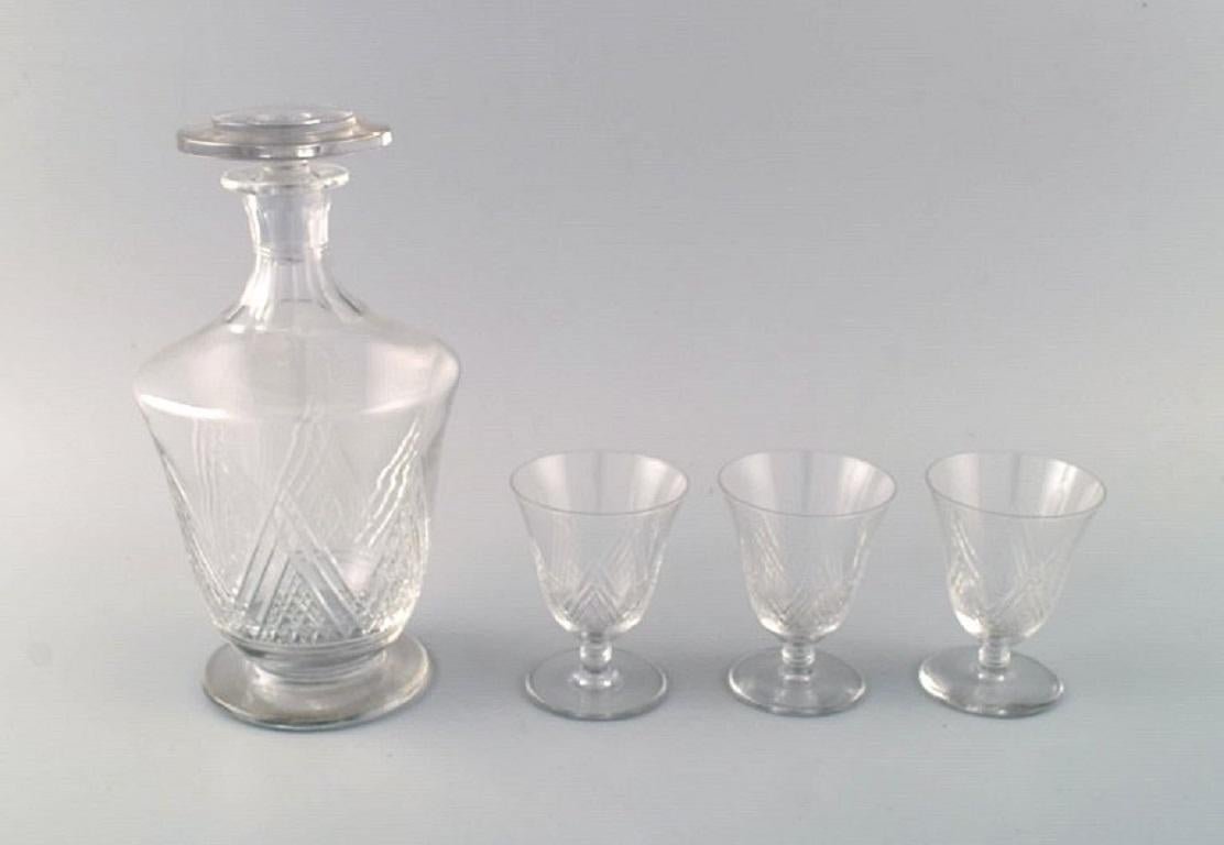 Clear Mouth-Blown Crystal Glass Sherry Set, Set of 4 for sale at Pamono