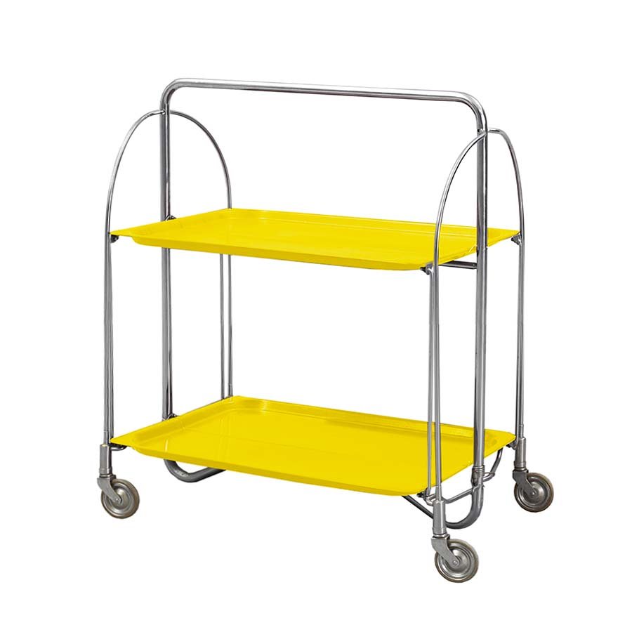 Folding Yellow Trolley, Germany, 1970s for sale at Pamono