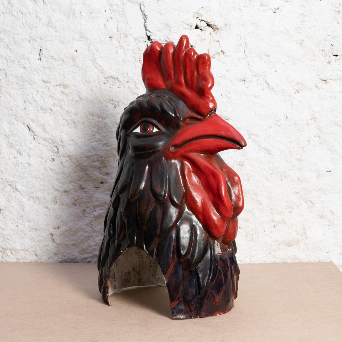 Catalan Folklore Paper Mache Rooster Head, 1980 for sale at Pamono