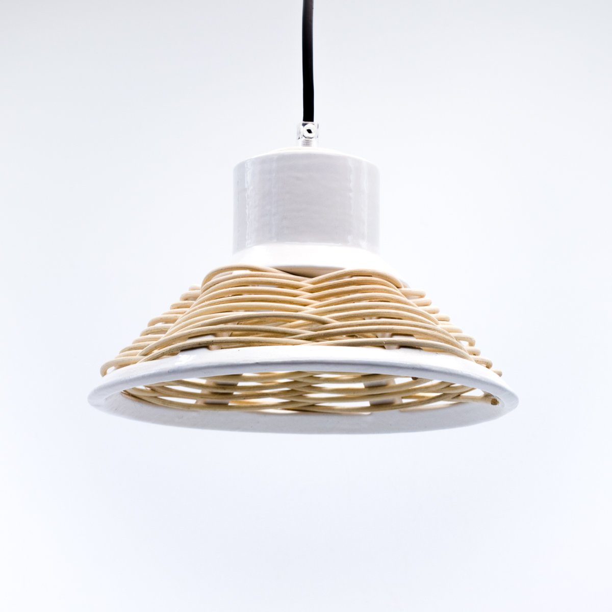 Medium Wicker Pendant Lamp by Marco Rocco for sale at Pamono