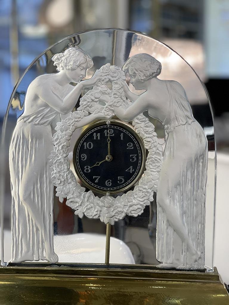Electric Clock by René Lalique, 1926 for sale at Pamono