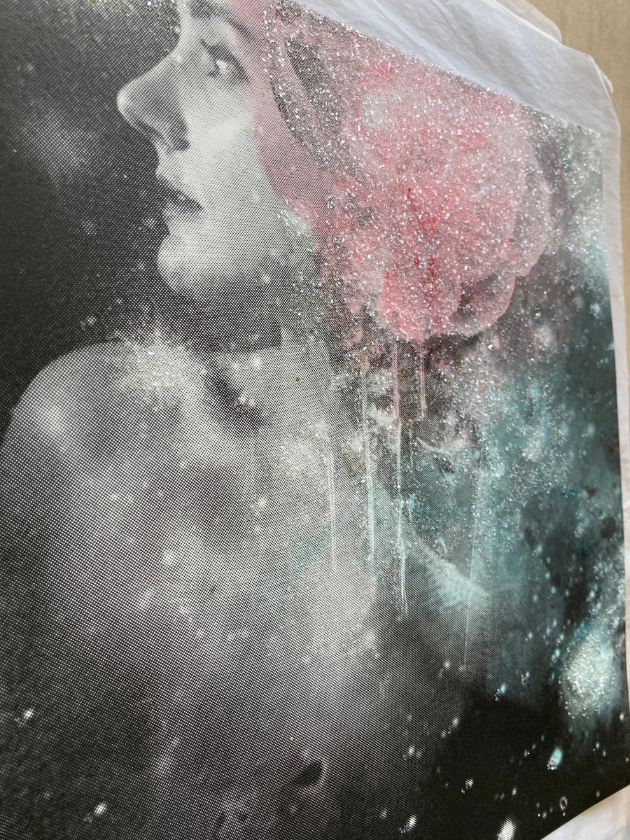 Andromeda, 2021, Hand Painted Screen Print with Diamond Dust for sale ...