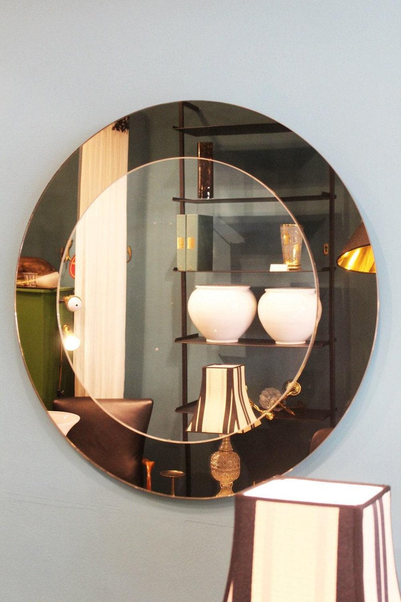 Italian Round Oblò Mirror, Italy, 1970s for sale at Pamono
