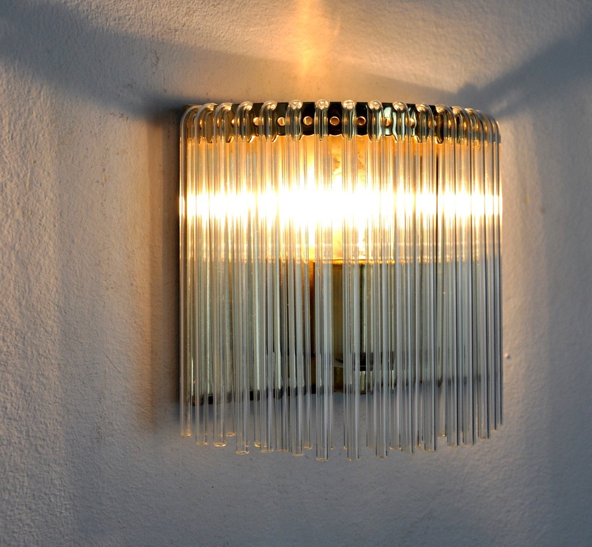 Italian Glass Wall Light from Venini, 1970s for sale at Pamono