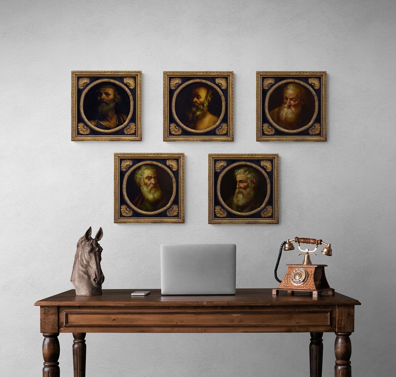 Neapolitan School Artist, Philosopher, 1600s, Oil on Canvas, Framed for ...