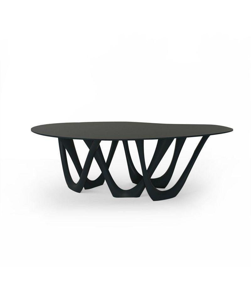 Grey Blue Steel Sculptural G-Table by Zieta for sale at Pamono