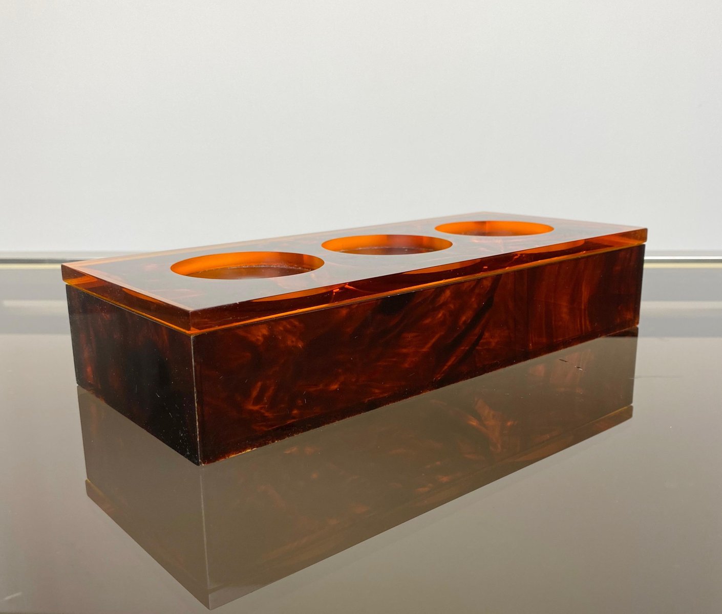 Acrylic Tortoise Shell Effect Rectangular Box, Italy, 1970s for sale at ...