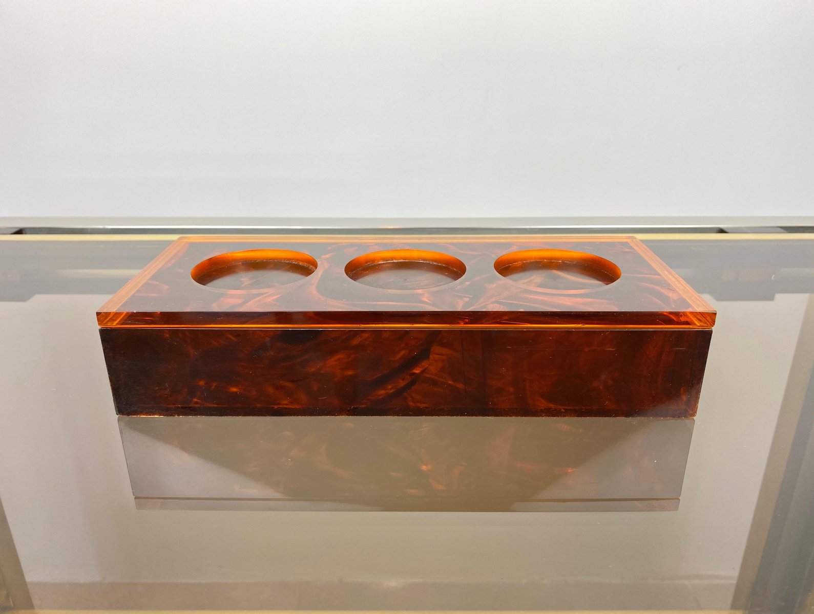 Acrylic Tortoise Shell Effect Rectangular Box, Italy, 1970s for sale at ...