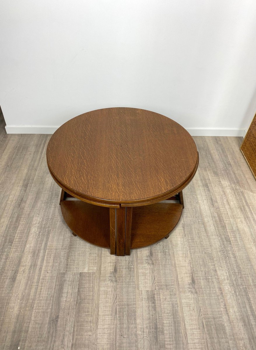Wood Nesting Round Tables, Italy, 1970s, Set of 5 for sale at Pamono