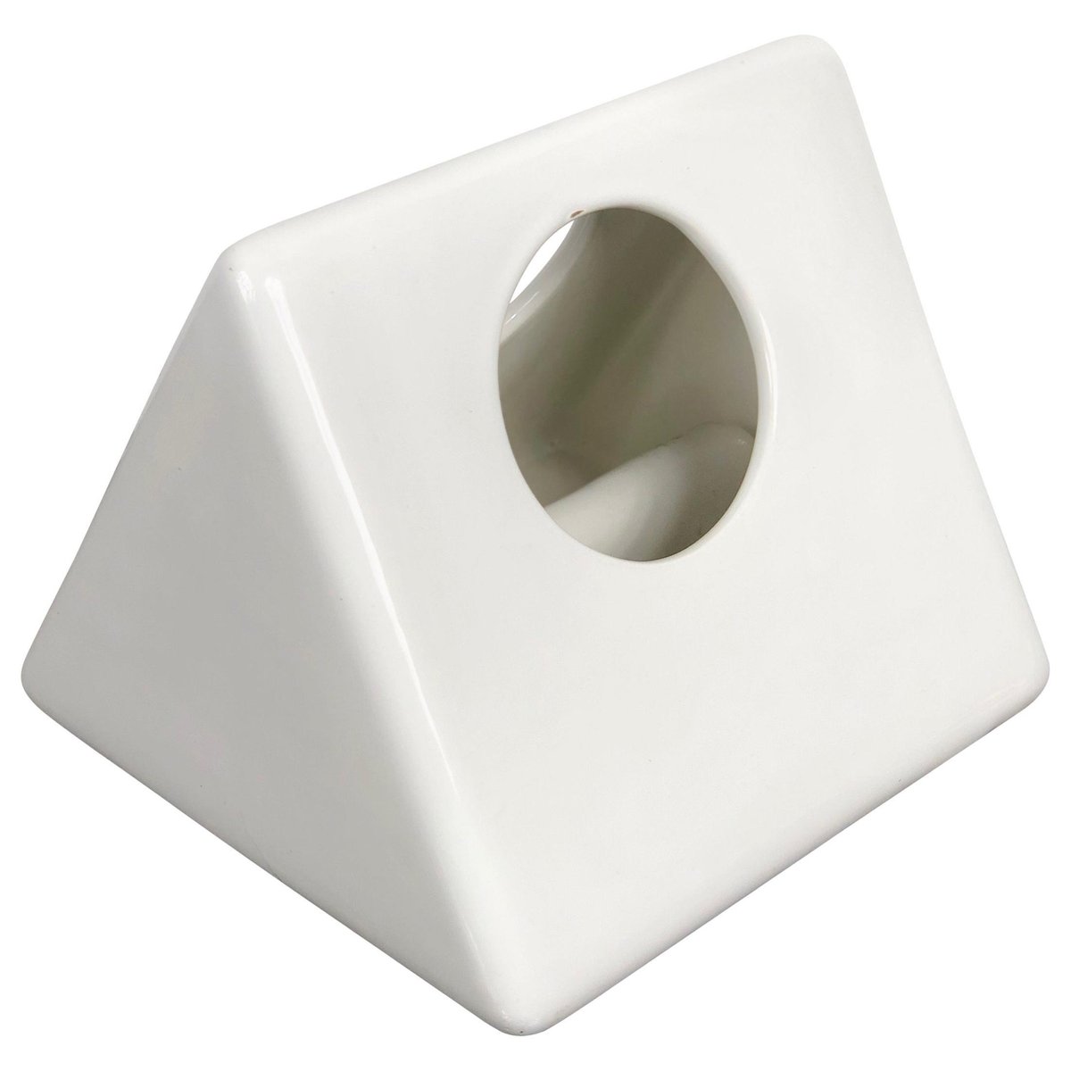 White Ceramic Triangular Vase by Gabbianelli, Italy, 1970s for sale at ...