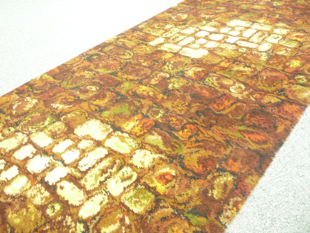 English Flower Power Rug, 1970s for sale at Pamono