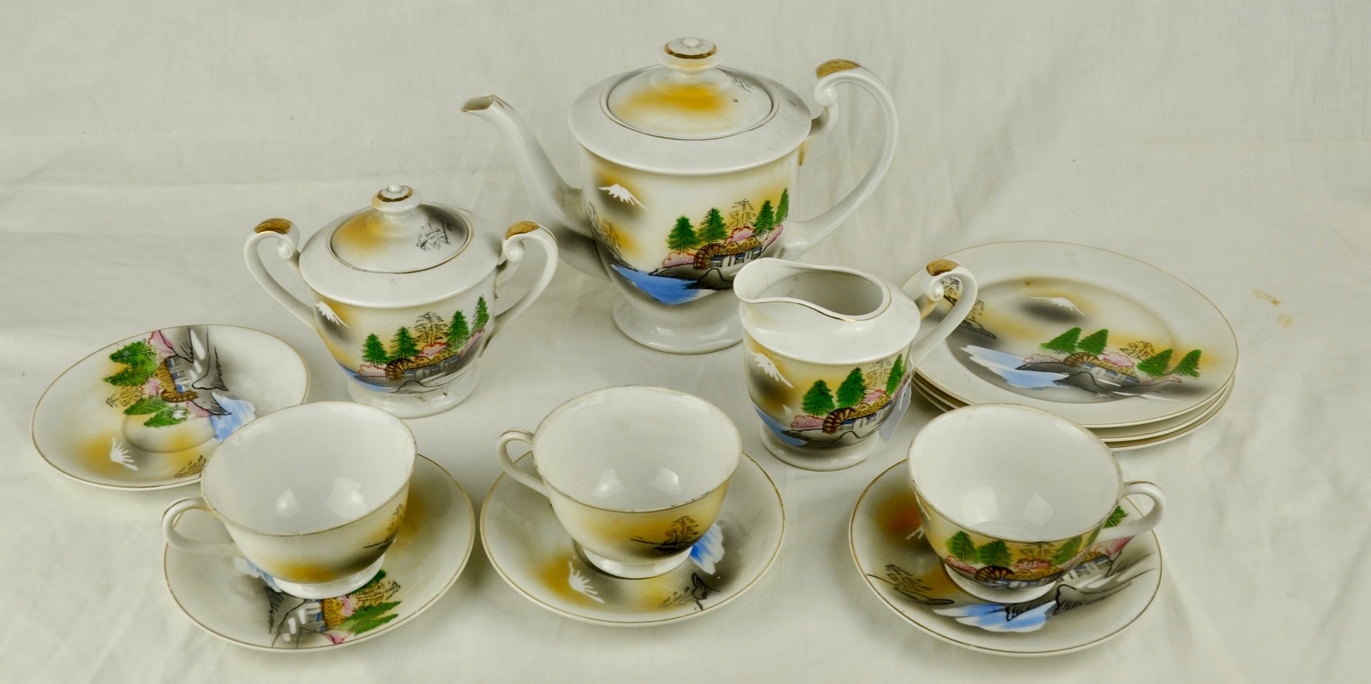 Chinesisches Kaffeeservice, 13er Set bei Pamono kaufen