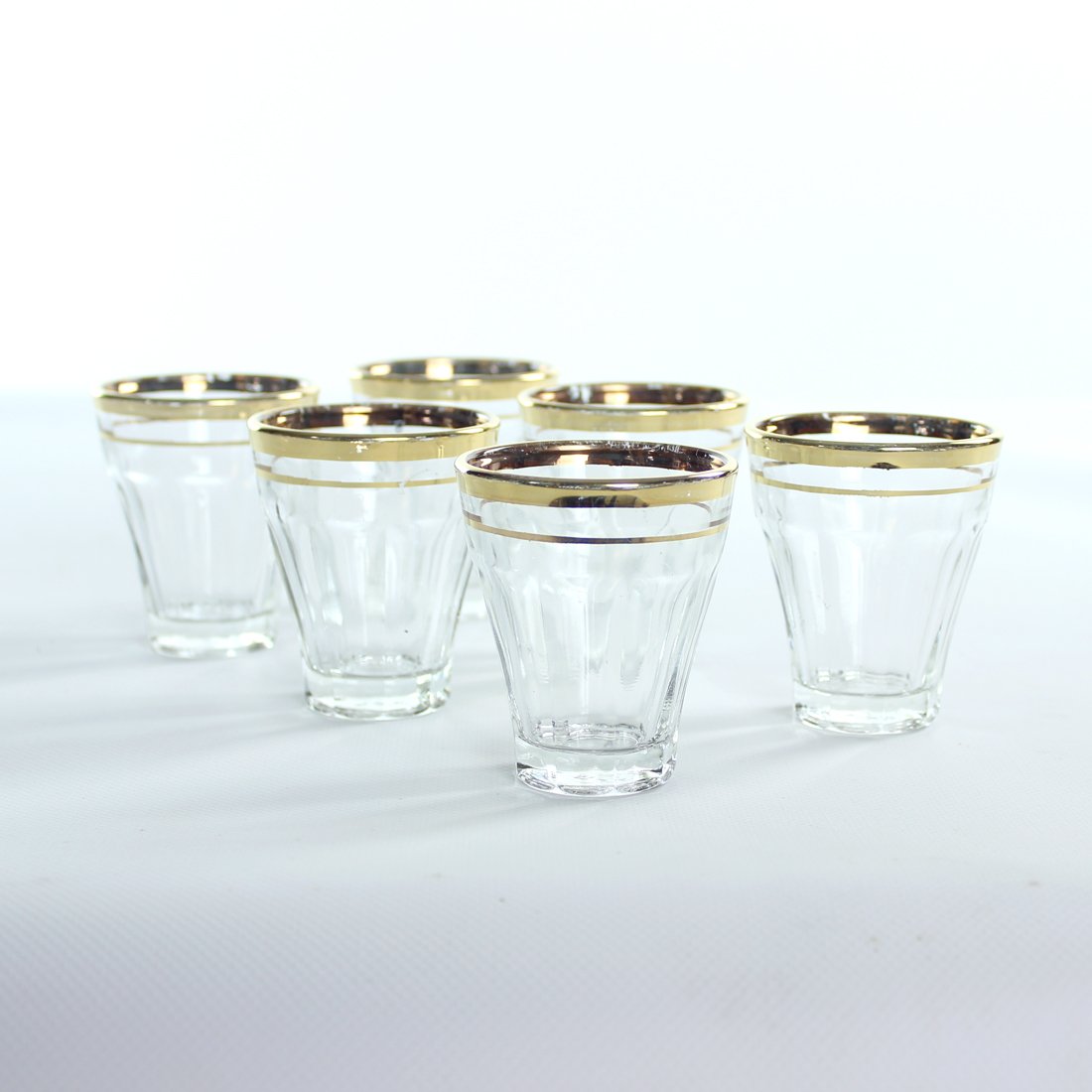 Vintage Gold Rim Drinking Glasses Czechoslovakia 1960s Set Of 6 For Sale At Pamono
