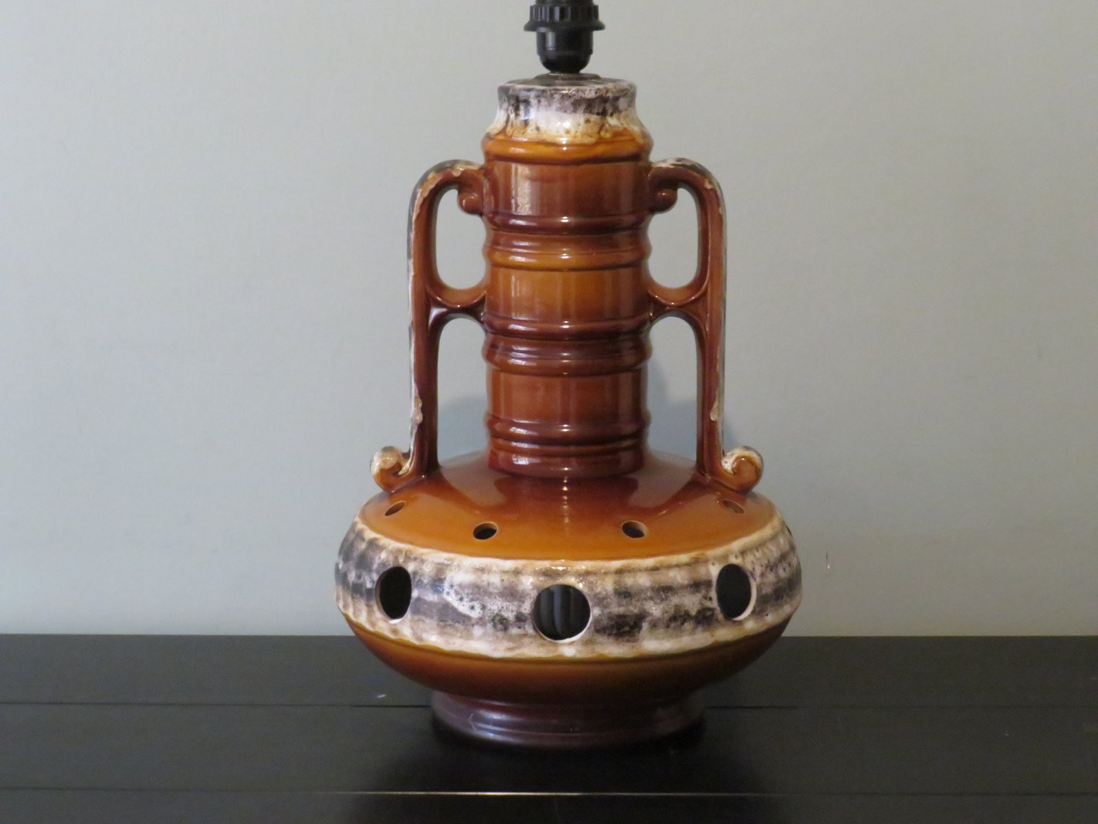 Mid-Century German Fat Lava Ceramic Floor Lamp, 1960s for sale at Pamono