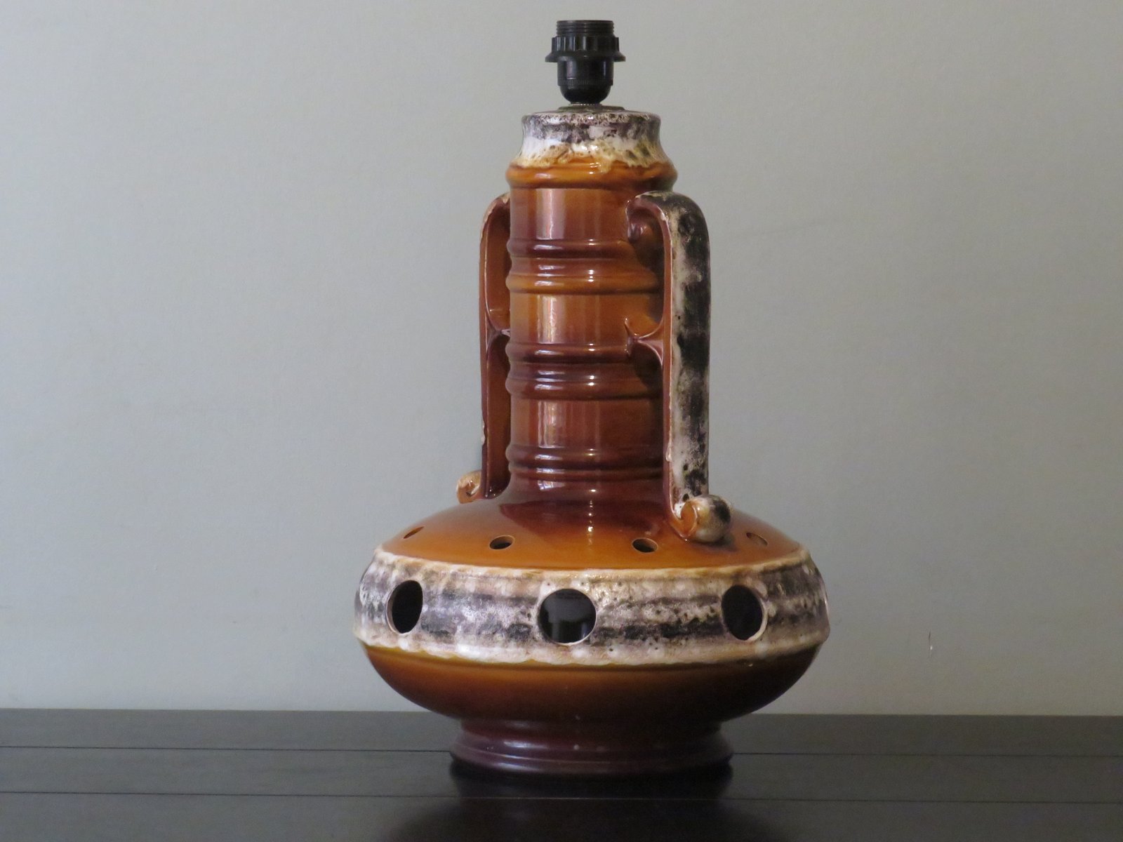 Mid-Century German Fat Lava Ceramic Floor Lamp, 1960s for sale at Pamono