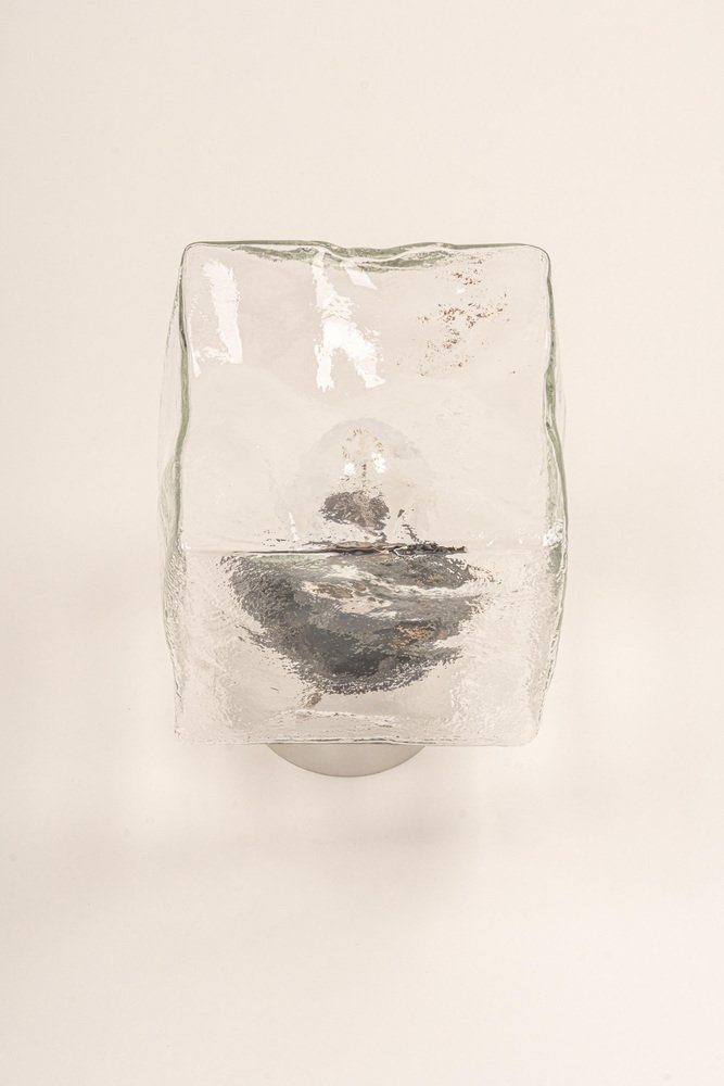 Large Murano Ice Glass Wall Light from Kalmar, Austria, 1960s for sale ...