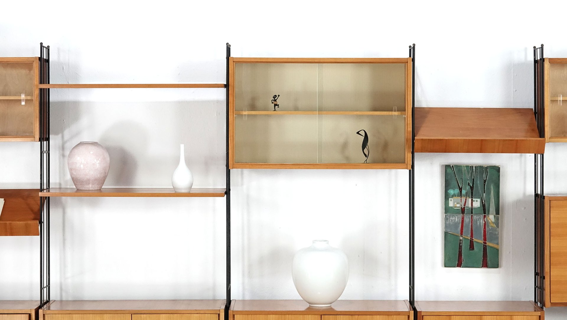 Mid-Century Modern German Cherrywood Regal Wall Unit for sale at Pamono