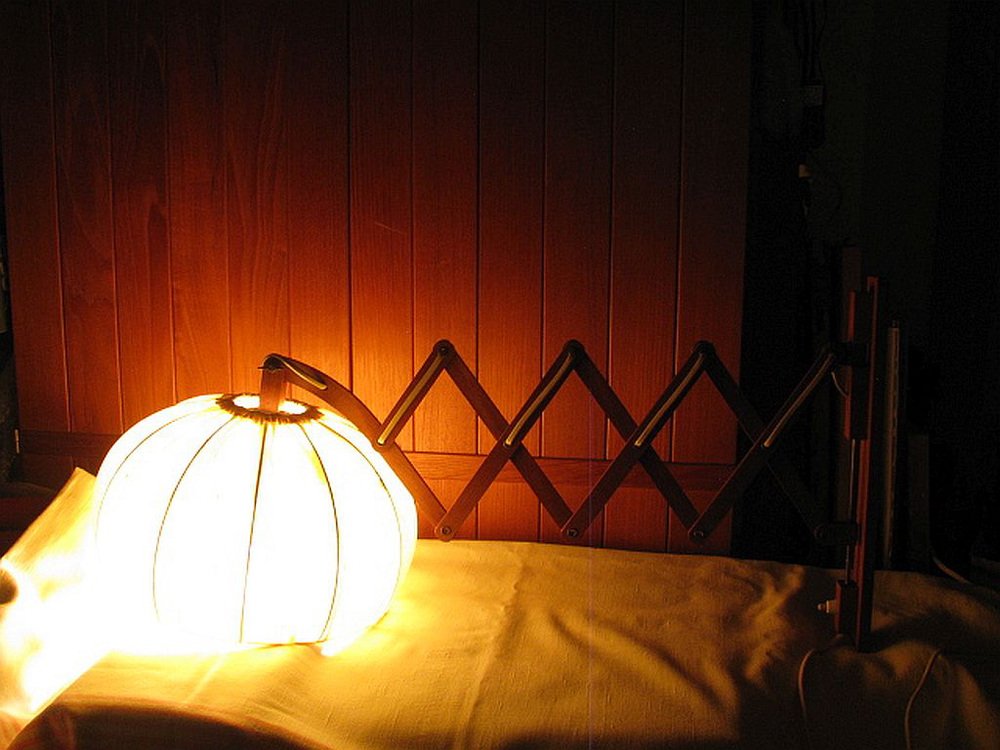 Scherenlampe aus Teak von Aro Light, 1970er bei Pamono kaufen