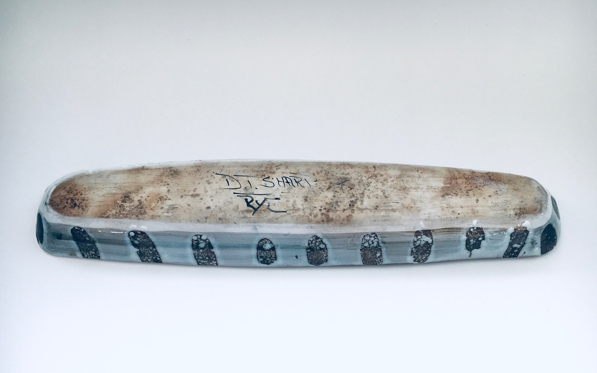 Large Vintage Abstract Bowl by David Sharp for Rye Pottery Studio, UK ...