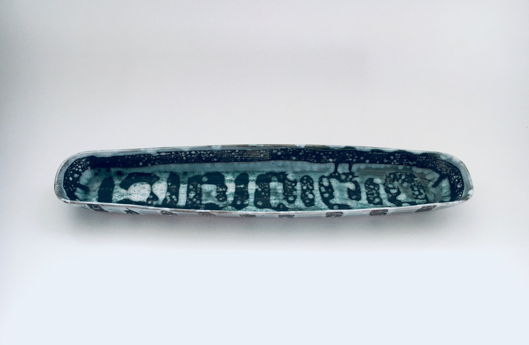 Large Vintage Abstract Bowl by David Sharp for Rye Pottery Studio, UK ...