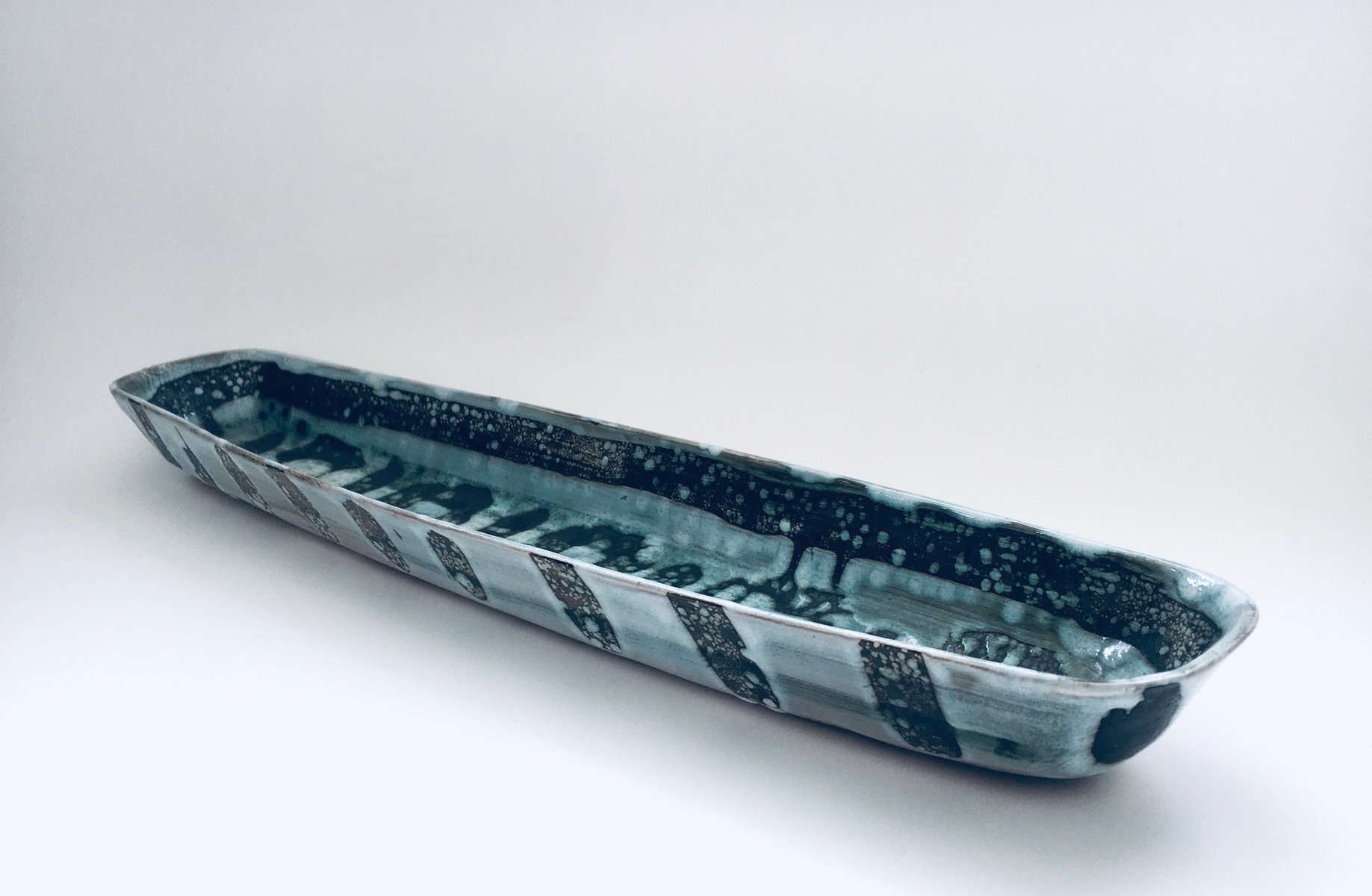 Large Vintage Abstract Bowl by David Sharp for Rye Pottery Studio, UK ...