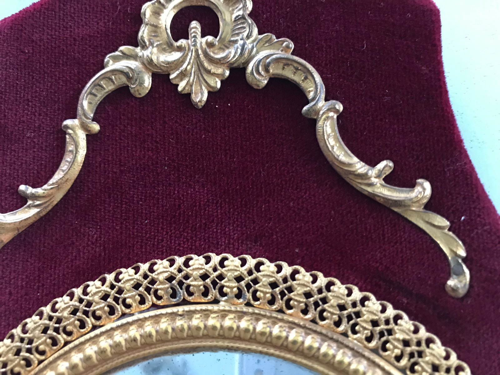 Miniature Convex Wall Mirror, 1950s for sale at Pamono