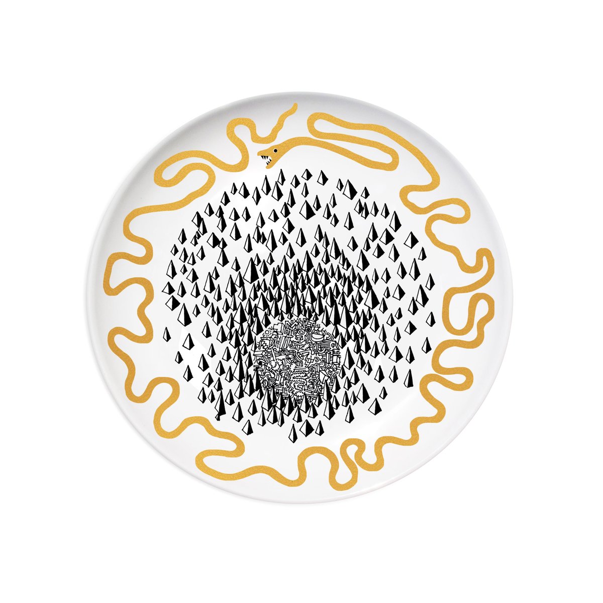 Sneak Ceramic Plate by Vincenzo D’Alba for Kiasmo for sale at Pamono