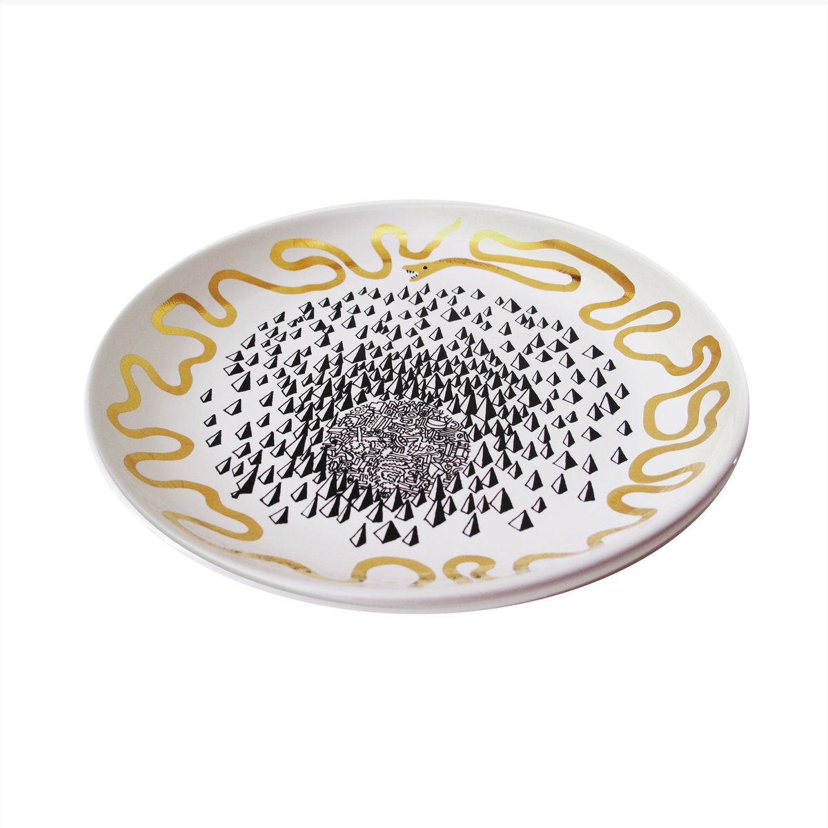 Sneak Ceramic Plate by Vincenzo D’Alba for Kiasmo for sale at Pamono