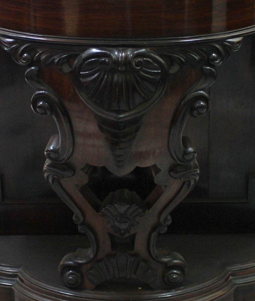 Antique Neapolitan Console in Wood with Marble Top for sale at Pamono