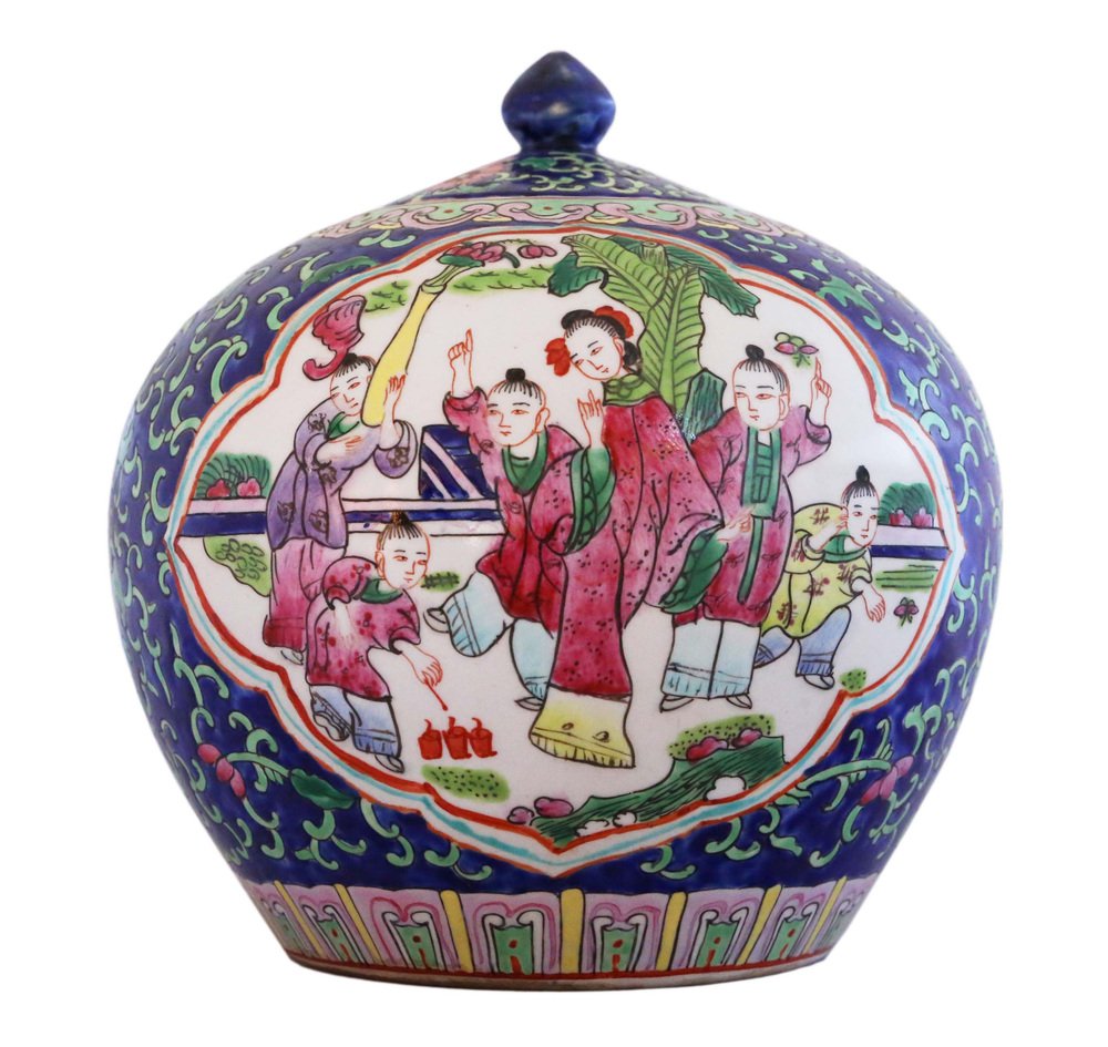 Large 19th Century Chinese Tongzhi Famille Rose Ginger Temple Jar for ...