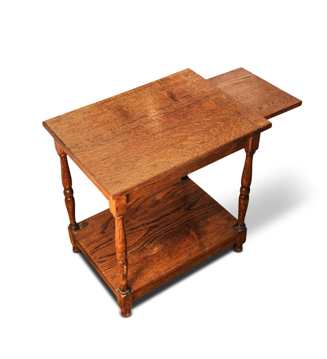 20th Century English Rustic Oak Two Tier Plank Side Table for sale at ...