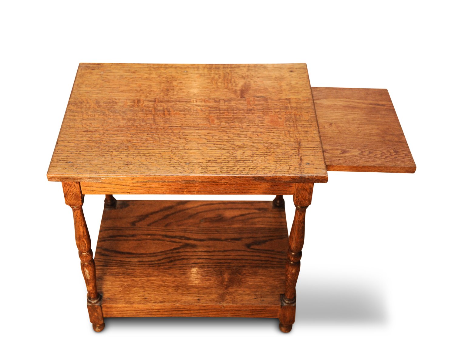 20th Century English Rustic Oak Two Tier Plank Side Table for sale at ...